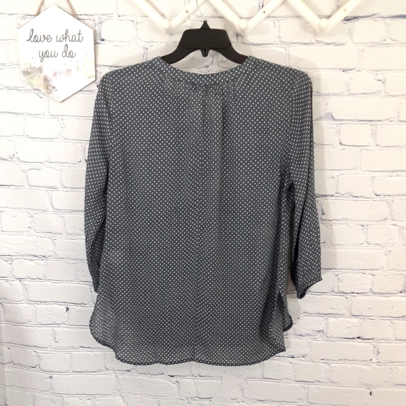 Fred David | Tops | Fred David Polka Dot Blouse Tunic Top Sz L 239t ...
